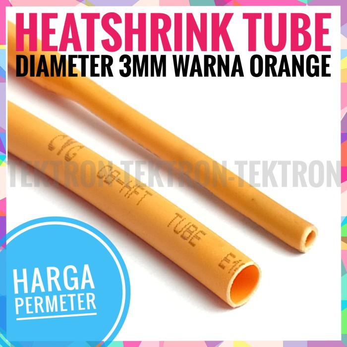 Jual Heatshrink 3mm Warna Orange Selang Bakar Ciut Tube Tubing Jingga ...