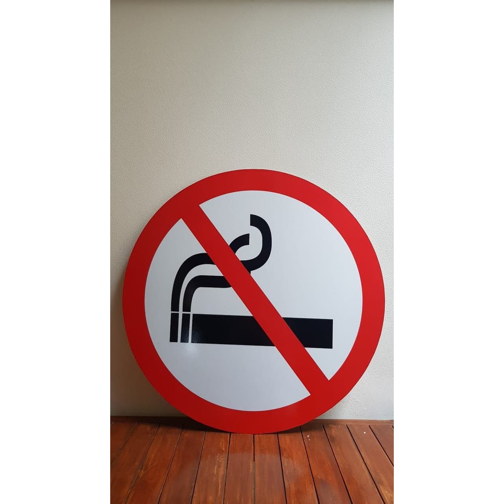 Jual RAMBU DILARANG MEROKOK Plat Aluminium Lingkaran 60cm | Shopee ...