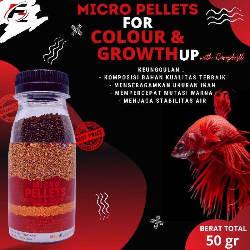 Jual Pakan Pelet Ikan Pertumbuhan dan Mutasi warna Pelet Growth ...