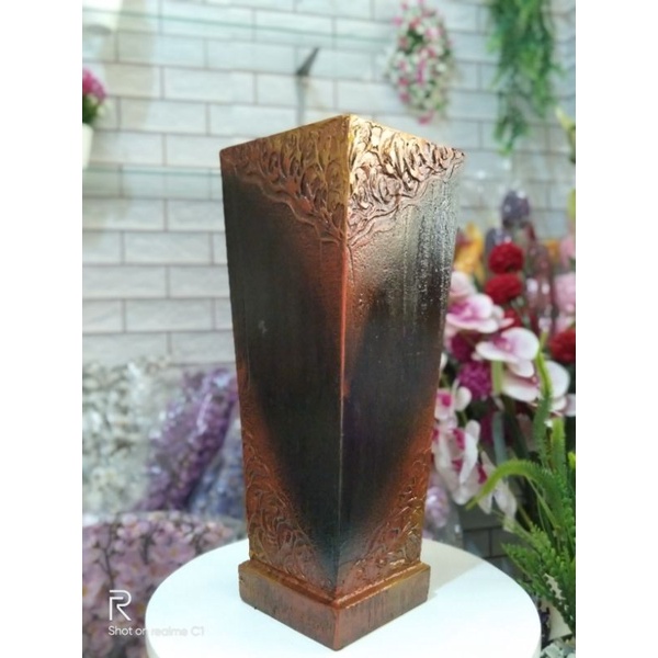 Jual VAS KAYU#VAS POJOKAN#VAS SUDUT BUNGA BAMBU ULIR | Shopee Indonesia