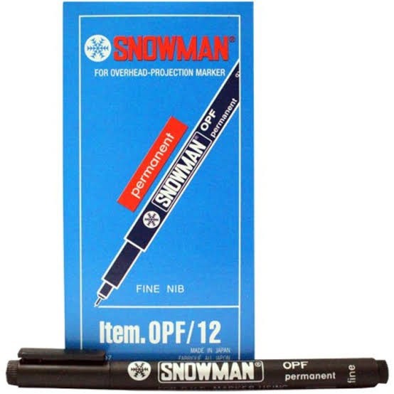 Jual Pulpen Snowman OPF/12 OHP Fine Nib Permanen Hitam Per Pcs | Shopee ...