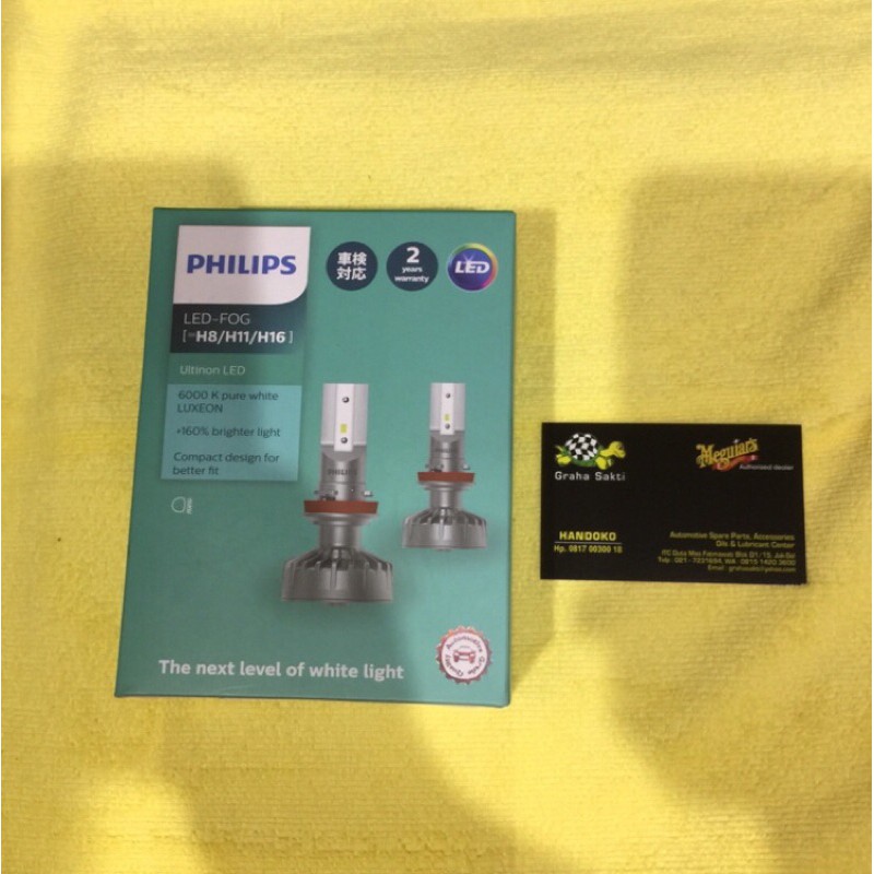 Jual LED Philips H8 H11 H16 Ultinon 6000K Fog Lamp 10 Watt | Shopee Indonesia