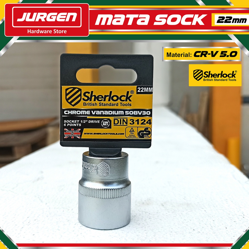 Jual Sherlock 1/2 Inch Kunci Shock 22 mm 6 PT/ Mata Sok/ Sock Ori ...