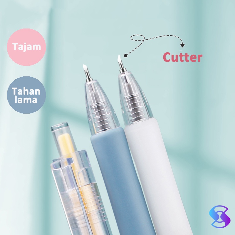 Jual cutter /pen cutter for decoration office and student use pisau ...