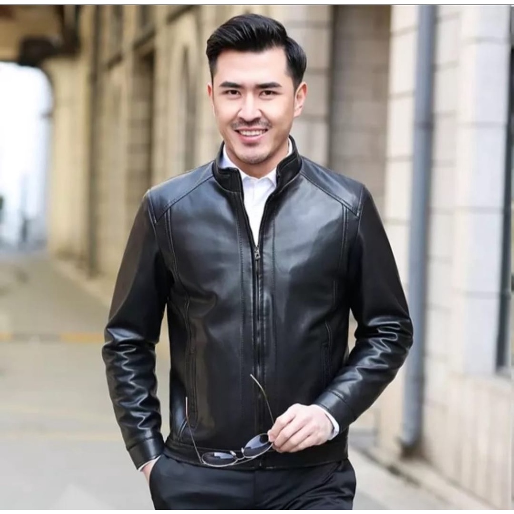 Jual JAKET VIENA SUPER/JAKET PRIA KEREN/JAKET MOTOR PRIA | Shopee Indonesia