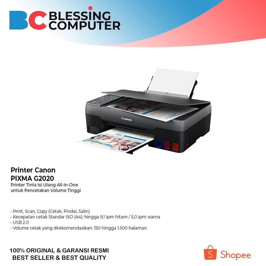Jual Printer Canon G2020 Ink Jet Print Scan Copy / Canon Pixma G2020 ...