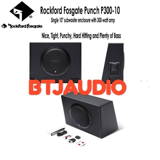 Jual SUBWOOFER AKTIF ROCKFORD FOSGATE P300-10T MODEL BASSBOX UKURAN 10 ...