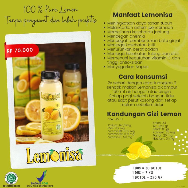 Jual LEMONISA 1000 % alami vit C sari buah alami pelangsing tubuh ...