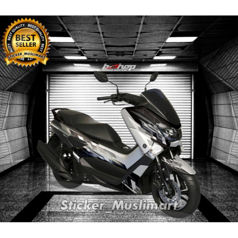 Jual Decal sticker Nmax 155 Hitam putih variasi Full Body Fullset ...