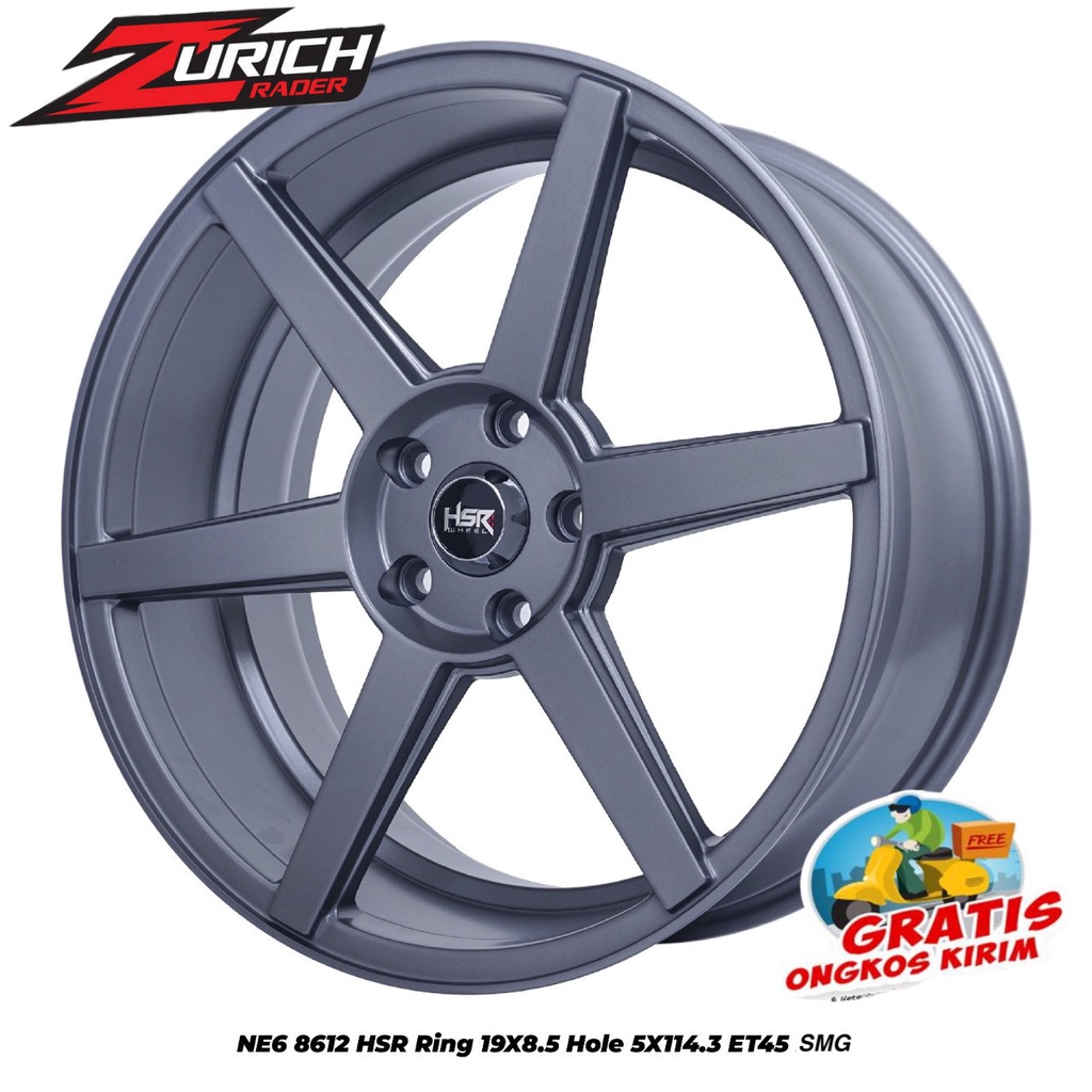 Jual velg mobil ring 19 lebar 8,5 et 45 model terbaru hsr warna silver ...