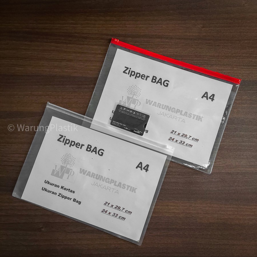 Jual Map Plastik Zipper Pocket Zip Bag Plastik Map Bening Serbaguna A4 ...