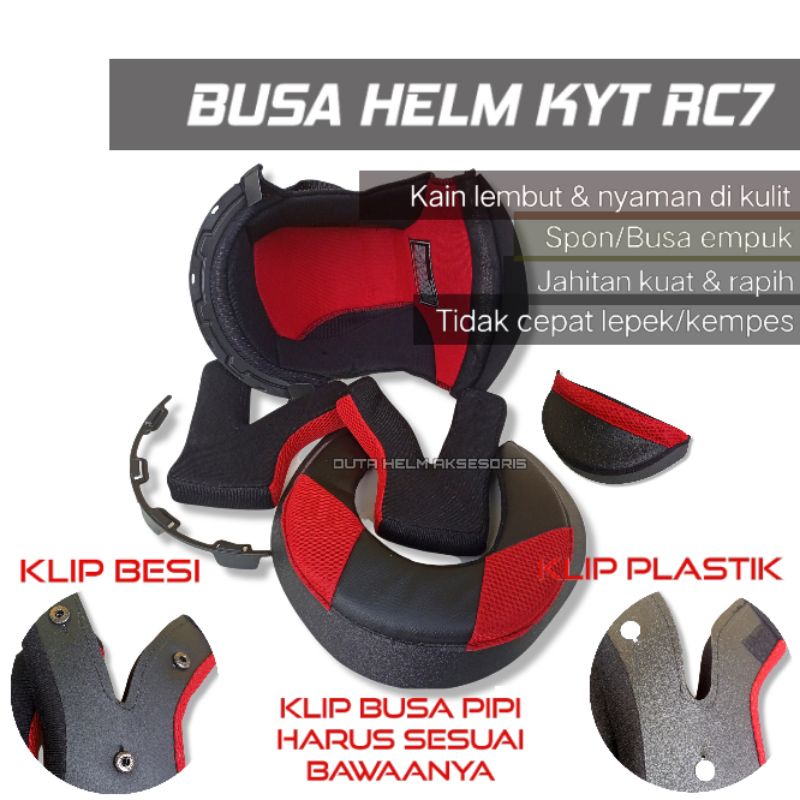 Jual Busa Pipi Helm Kyt Rc7 Full Face Fullset S M L XL XXL | Shopee ...