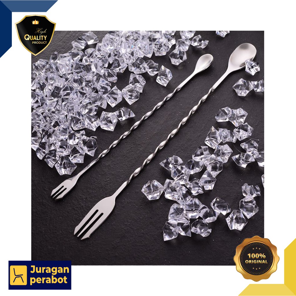 Jual Sendok Pengaduk Minuman Cocktail Mixing Panjang Gagang Untuk ...