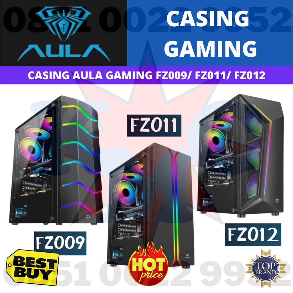 Jual Casing CPU PC Gaming AULA FZ009 FZ011 FZ012 Micro ATX/ATX RGB ...