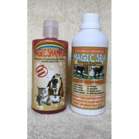 Jual MAGIC SHAMPOO & MAGIC SPA CONDITIONER 500ml Dog Cat Shampoo Anjing ...