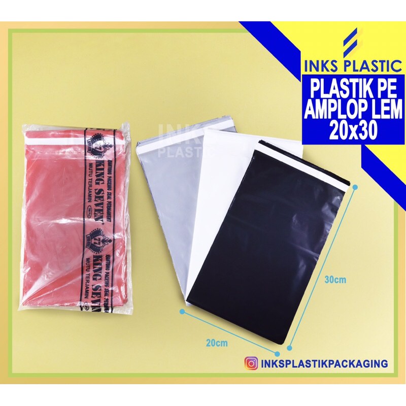 Jual Plastik PE amplop lem 20 x 30 ( 100 pcs ) | Shopee Indonesia