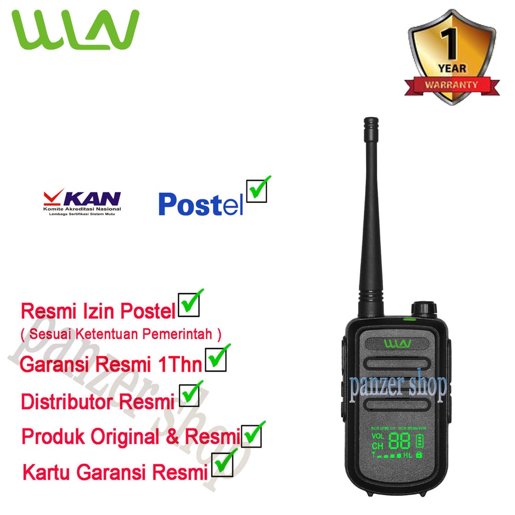 Jual HT SATUAN Two-Way Radio WLN LED KD-C100U HITAM | Shopee Indonesia