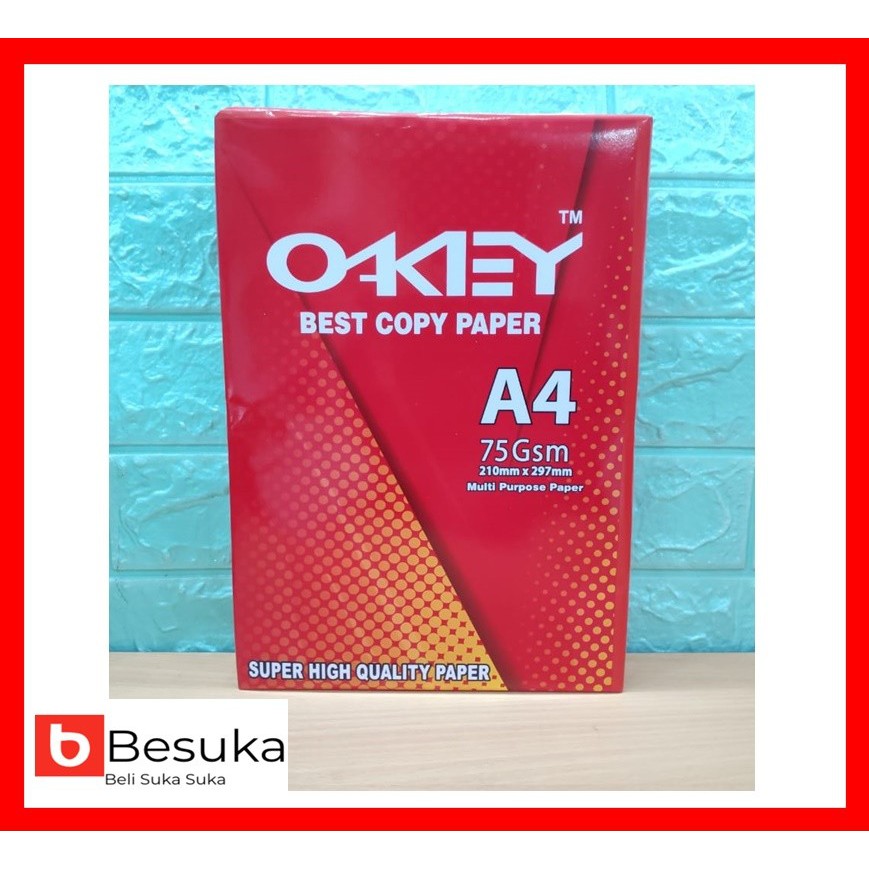 Jual KERTAS HVS/FOTO COPY OKEY 75 A4 | Shopee Indonesia