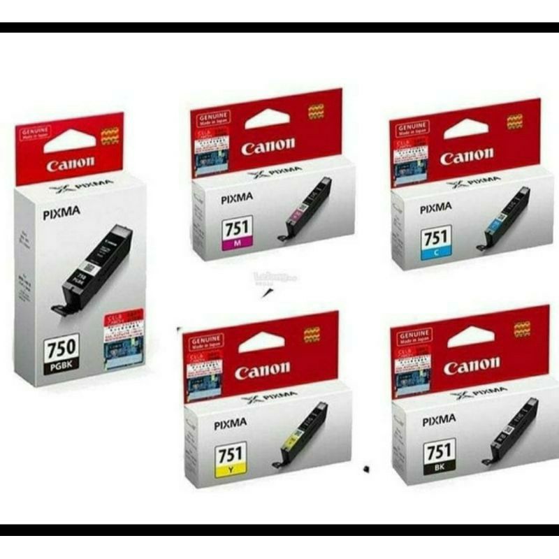 Jual Tinta canon cartridge 750/751(PGBK/BK/C/M/Y)Canon pixma ip7270 ...