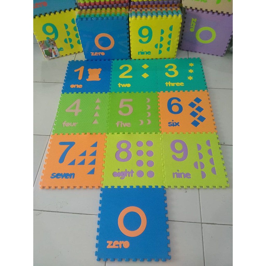 Jual Karpet Puzzel Angka 30x30x1cm | Shopee Indonesia