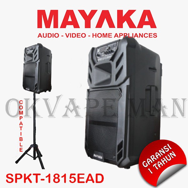 Jual Mayaka Speaker Aktif Trolley Karaoke Portable 18 Inch SPKT-1815EAD ...