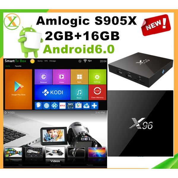 Jual Android tv box x96 Amlogic S905X Quad Core Marshmallow 2GB ...
