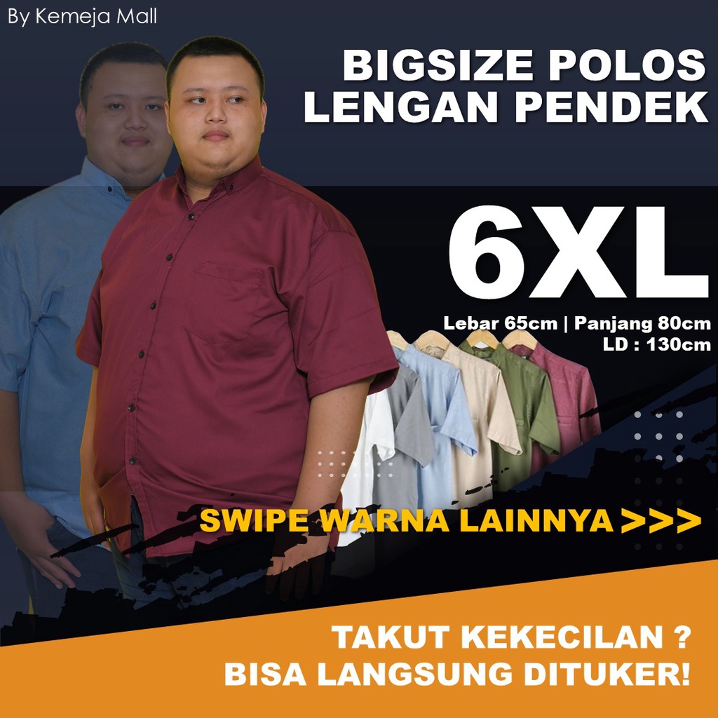 Jual Kemeja Murah Distro Bigsize 3XL 4XL 5XL 6XL 7XL 9XL Ukuran Besar Kemeja Pria Jumbo 3L 4L 5L ...