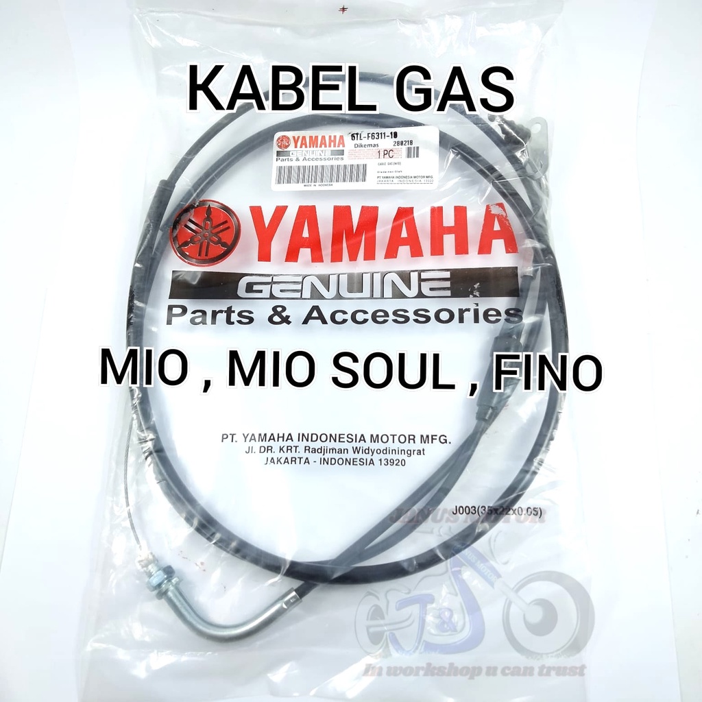 Jual Kabel Gas Mio Sporty Smile Soul Karbu Fino Kualitas sangat bagus ...