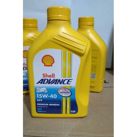 Jual OLI OIL SHELL AX5 ADVANCE 800 ML SHELL AX5 KUNING 15W-40 KUNING ...