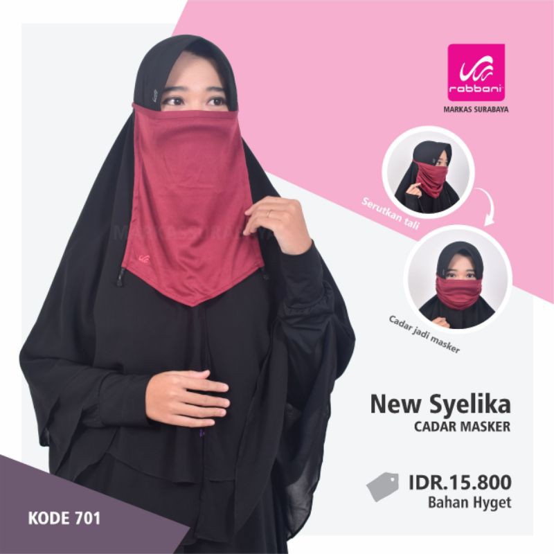 Jual Cadar Masker NEW Syelika (cadar bisa jadi masker) | Shopee Indonesia
