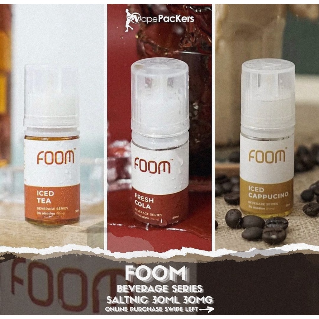 Jual Foom Salt Beverage Series 30mg(Iced Tea / Fresh Cola / Iced ...