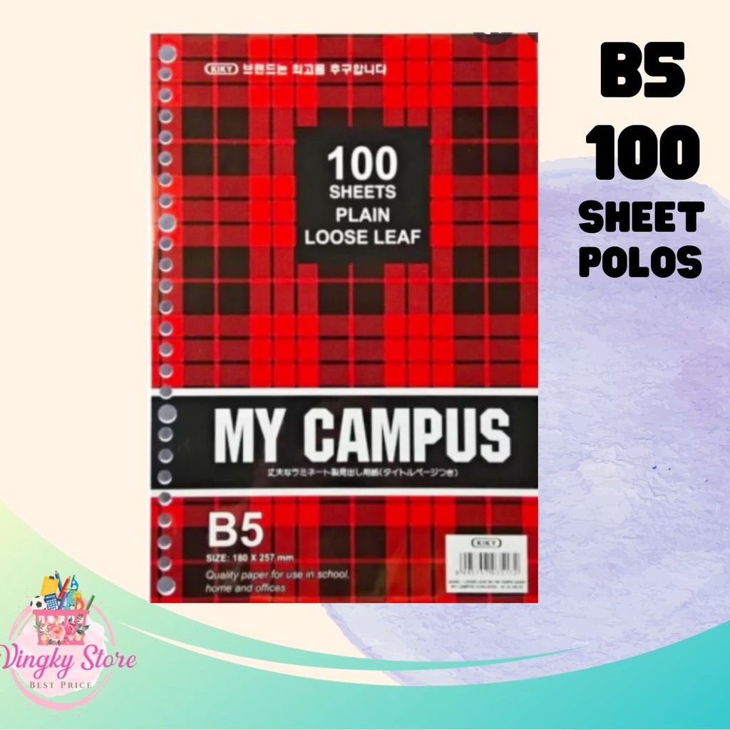 Jual Kertas Binder / Loose Leaf Polos Kiky B5 100 Lembar | Shopee Indonesia