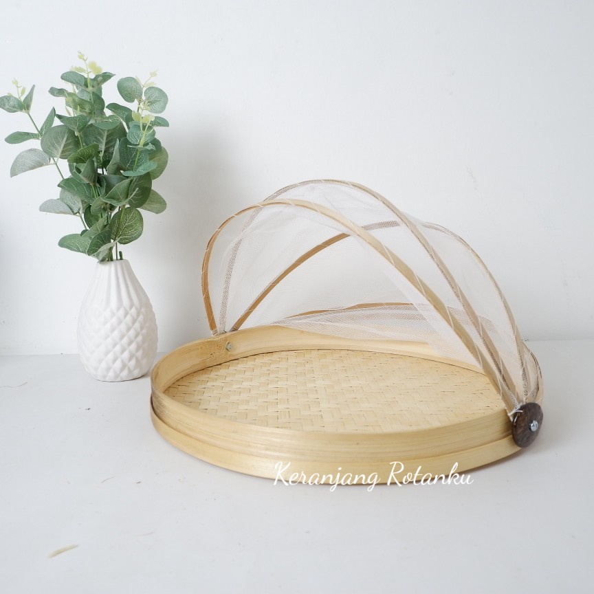 Jual Keranjang Bambu Lingkaran 35cm Tutup Bahan Tile | Shopee Indonesia