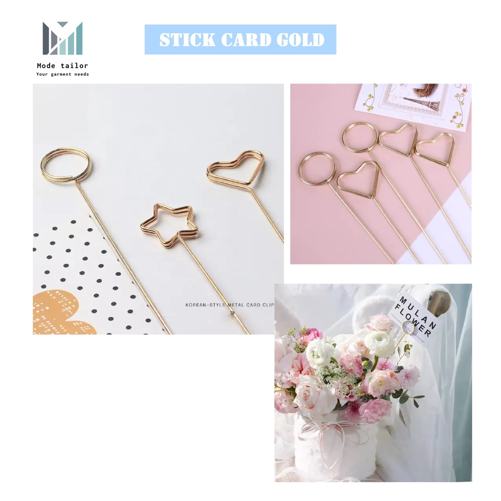 Jual (Eceran) Tangkai Ucapan Bouquet Besi /Stick Card/Tangkai Ucapan ...