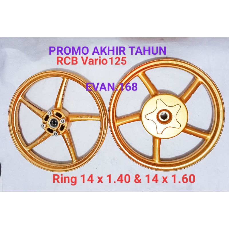 Jual VELG RCB VARIO 125 /150 GOLD ORIGINAL RING 14 | Shopee Indonesia