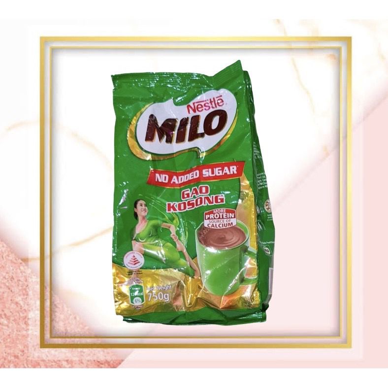 Jual Milo Instant Gao Kosong No Added Sugar / Tanpa Gula Singapore 750 ...