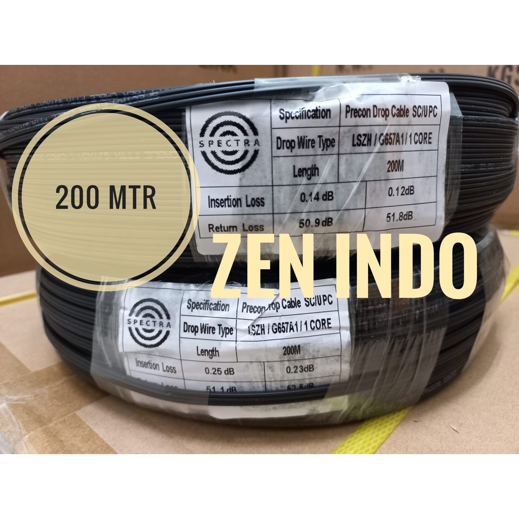 Jual Kabel Fiber Optik Kabel FO 200 meter 200m 1 Core 3 Seling PRECON | Shopee Indonesia