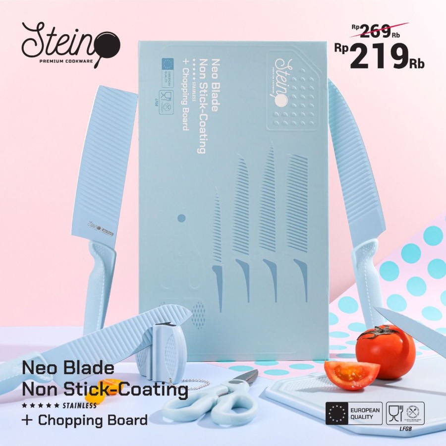 Jual Steincookware Pisau Neo Blade Knife set 7 in 1 Pisau Set Dapur ...