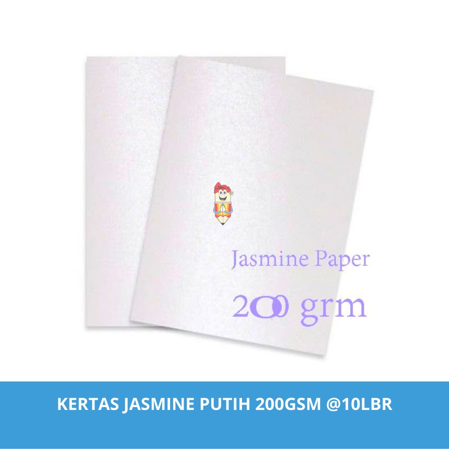 Jual Kertas Jasmine Folio / F4 200 grm / Kertas Undangan - Putih 10 ...