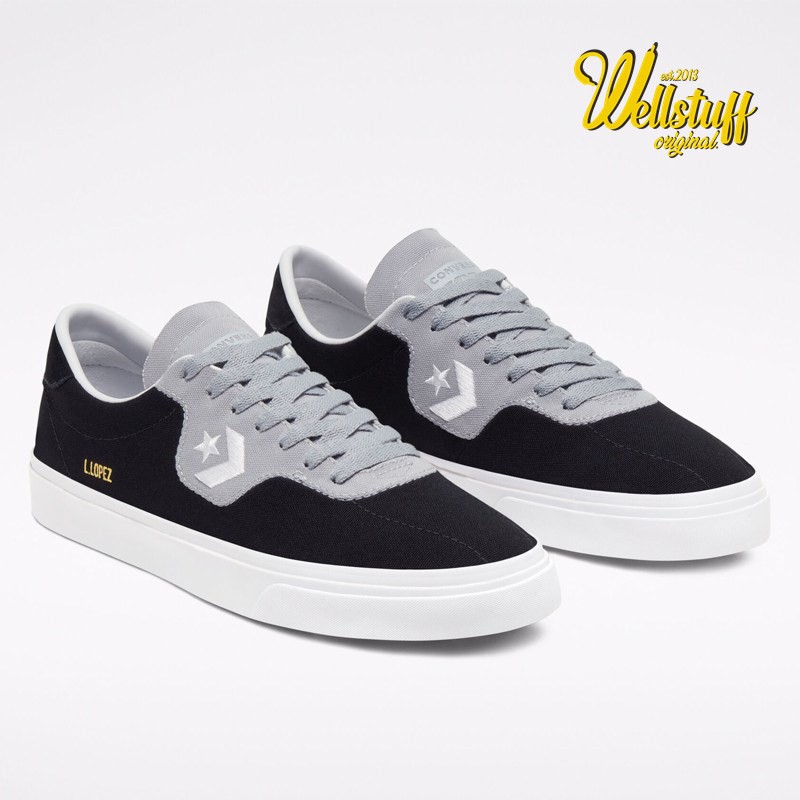 Jual Jual Sepatu Pria Converse Louie Lopez Pro Black Wolf Grey 167620C ...