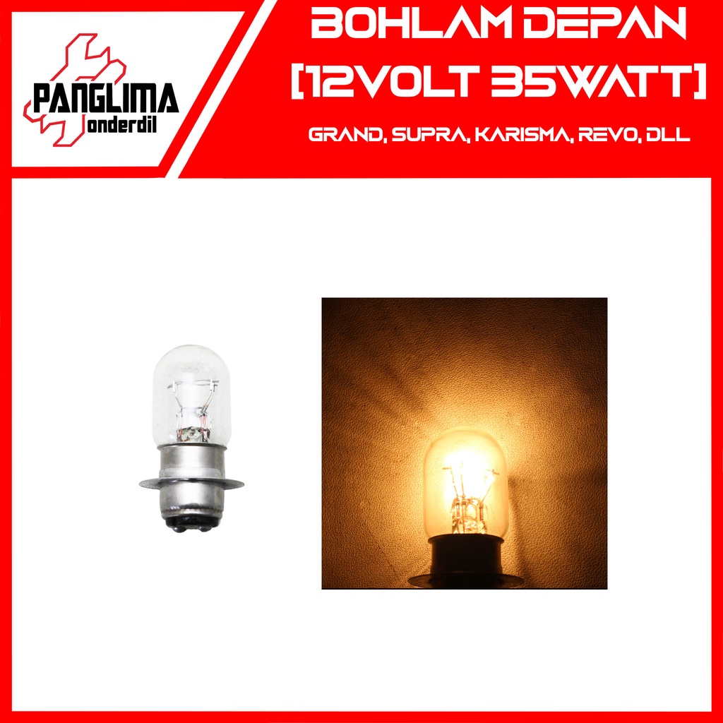 Jual P5-Lampu-Bohlam Depan T19 12V-35W Lampu Kuning Grand-Supra-Karisma ...