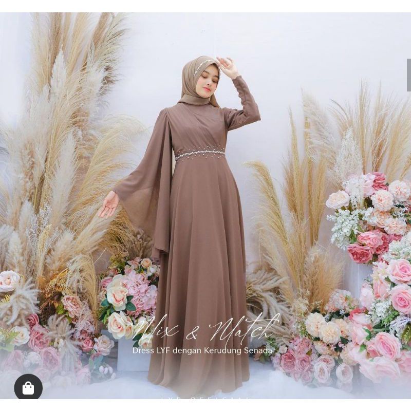 Jual gaun muslim -gaun kondangan/ gaun wisuda/ gaun resmi wedding dress ...