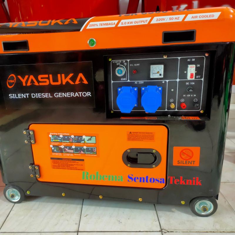 Jual GENSET DIESEL SILENT YASUKA 5000 Watt | YSK 6500 LDE | Generator Set | Shopee Indonesia