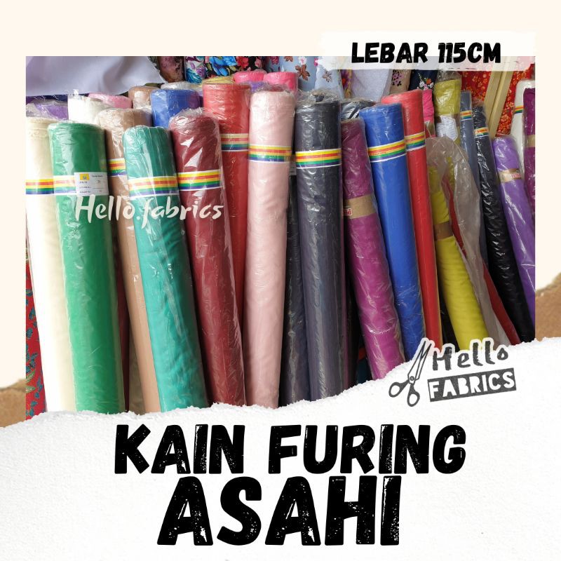 Jual Kain Furing Lapisan Baju Bahan Asahi Lebar 115cm | Shopee Indonesia
