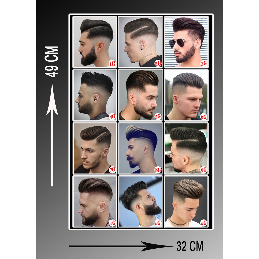 Jual Poster Babershop Pangkas Rambut & Salon Model Terbaru Hiasan ...
