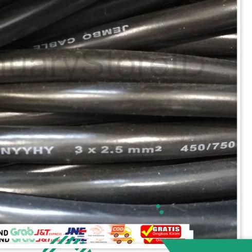 Jual KABEL NYYHY 3X2,5MM 3X2,5 MM JEMBO SERABUT ECERAN METERAN | Shopee Indonesia