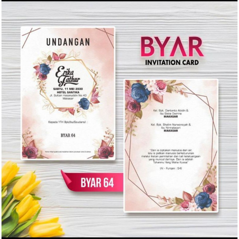 Jual Blangko Undangan Byar 64 | Blangko Undangan | Undangan Murah ...