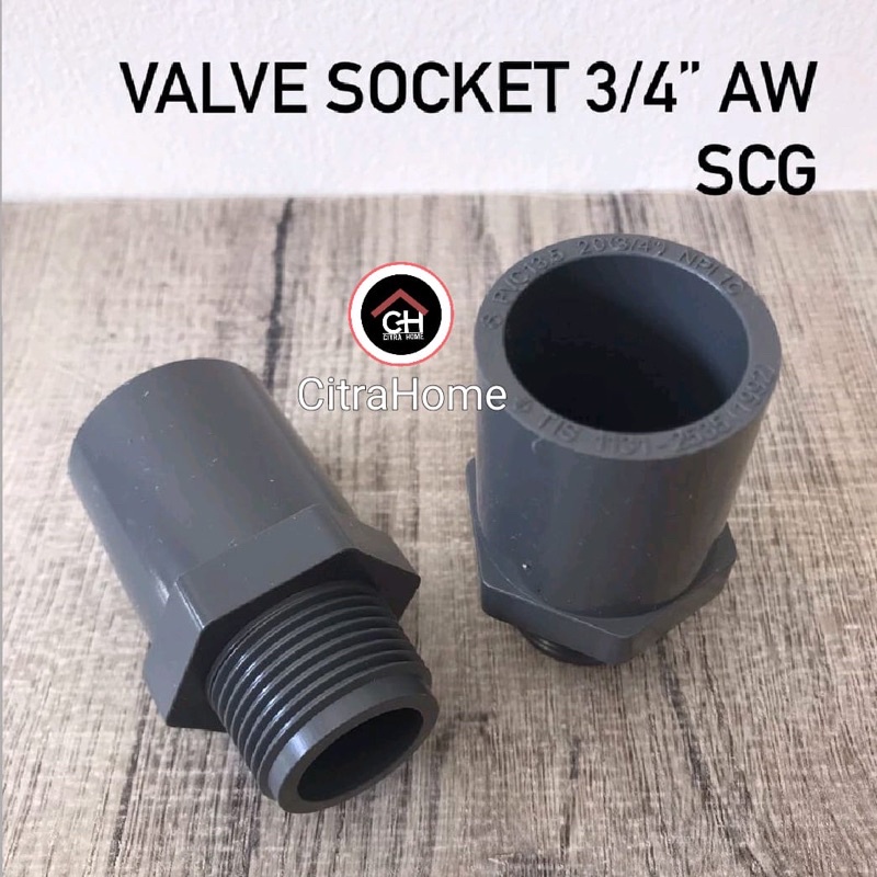 Jual SDL Valve Socket PVC 3/4” AW SCG | Shopee Indonesia