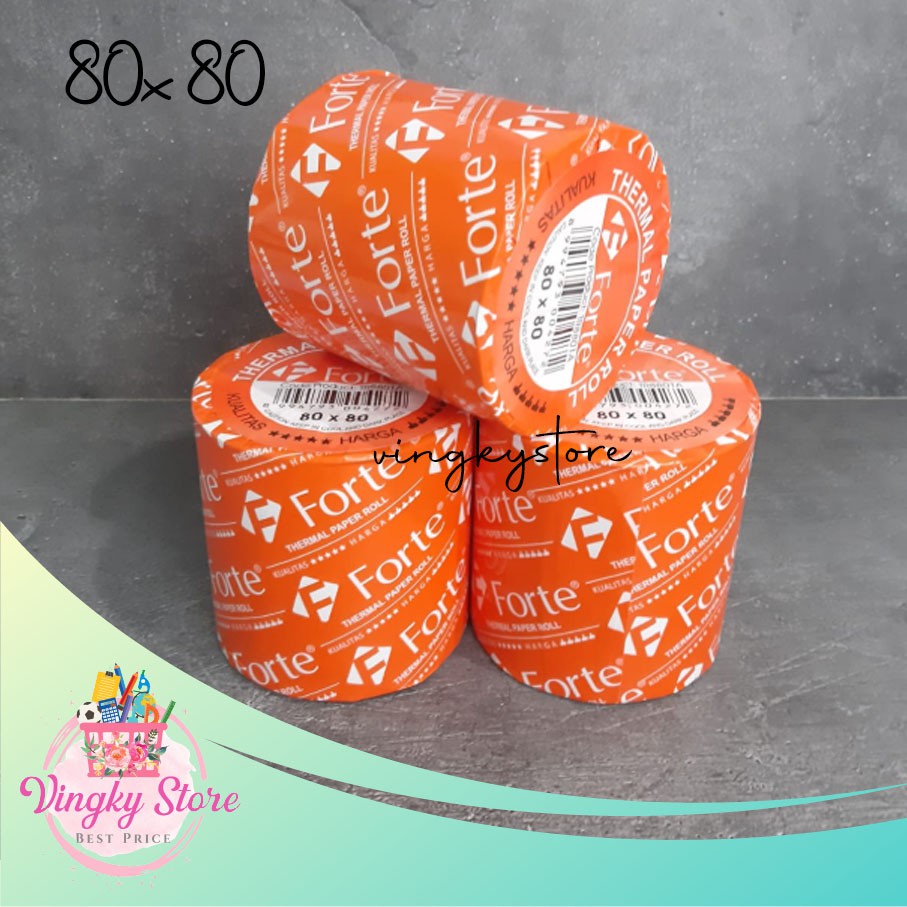 Jual Kertas Thermal Paper Roll 80 x 80 Forte | Shopee Indonesia