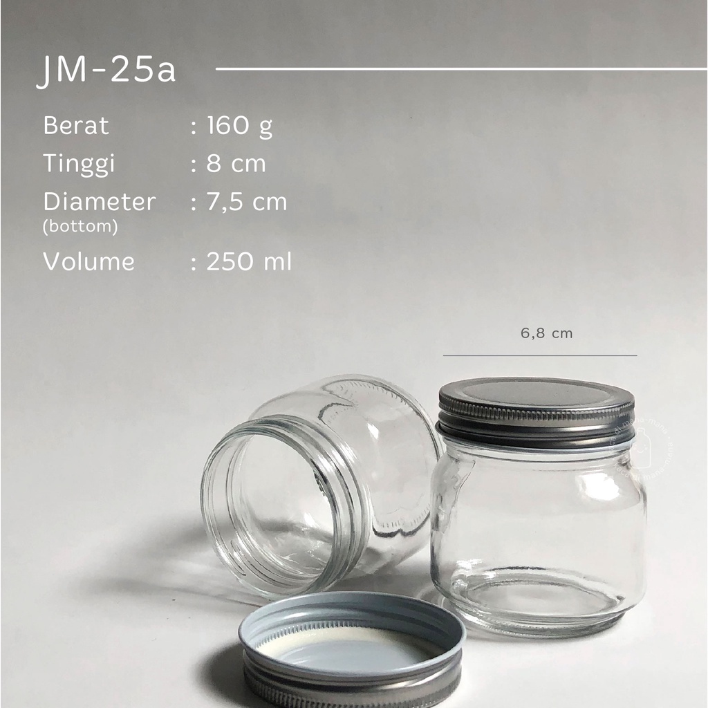 Jual Toples Kaca Mason Jar estetik - Aesthetic mason glass jar | Shopee ...